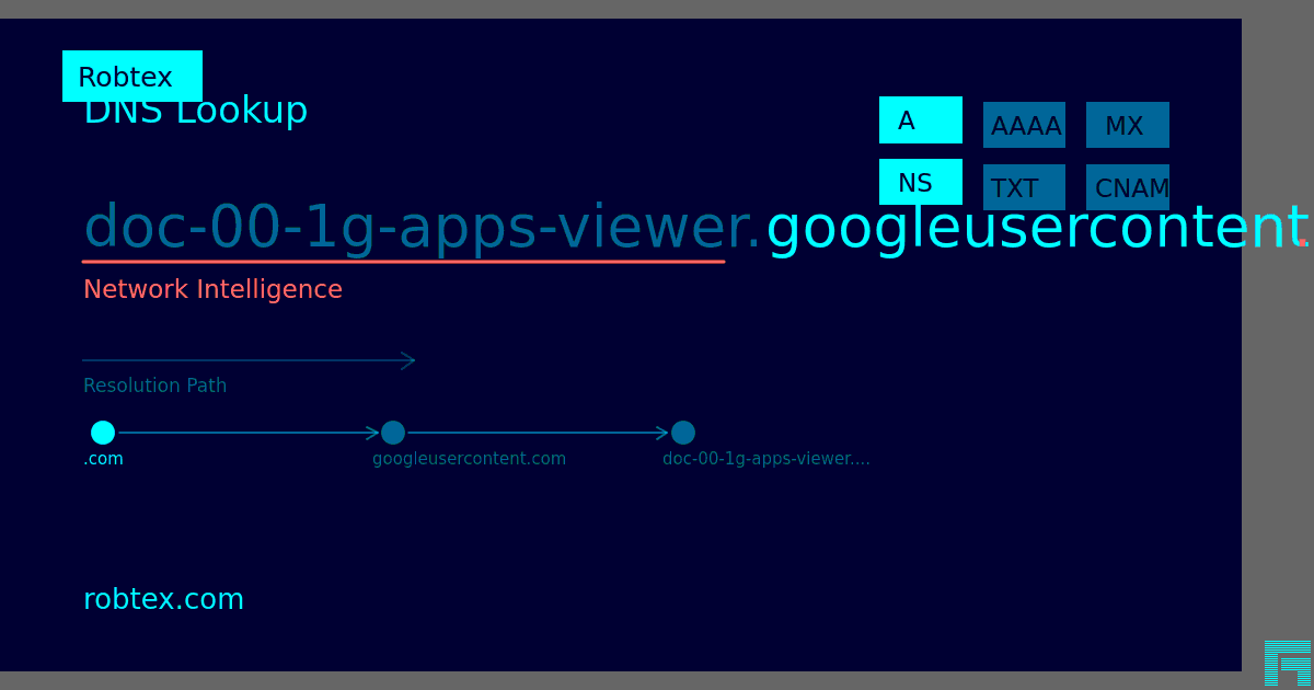doc-00-1g-apps-viewer.googleusercontent.com - DNS Lookup